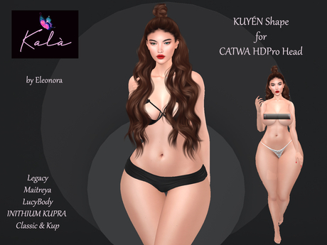 Second Life Marketplace - KUYÉN Shape by KALÀ | CATWA HDPro | Legacy, Maitreya, KUPRA & LucyBody